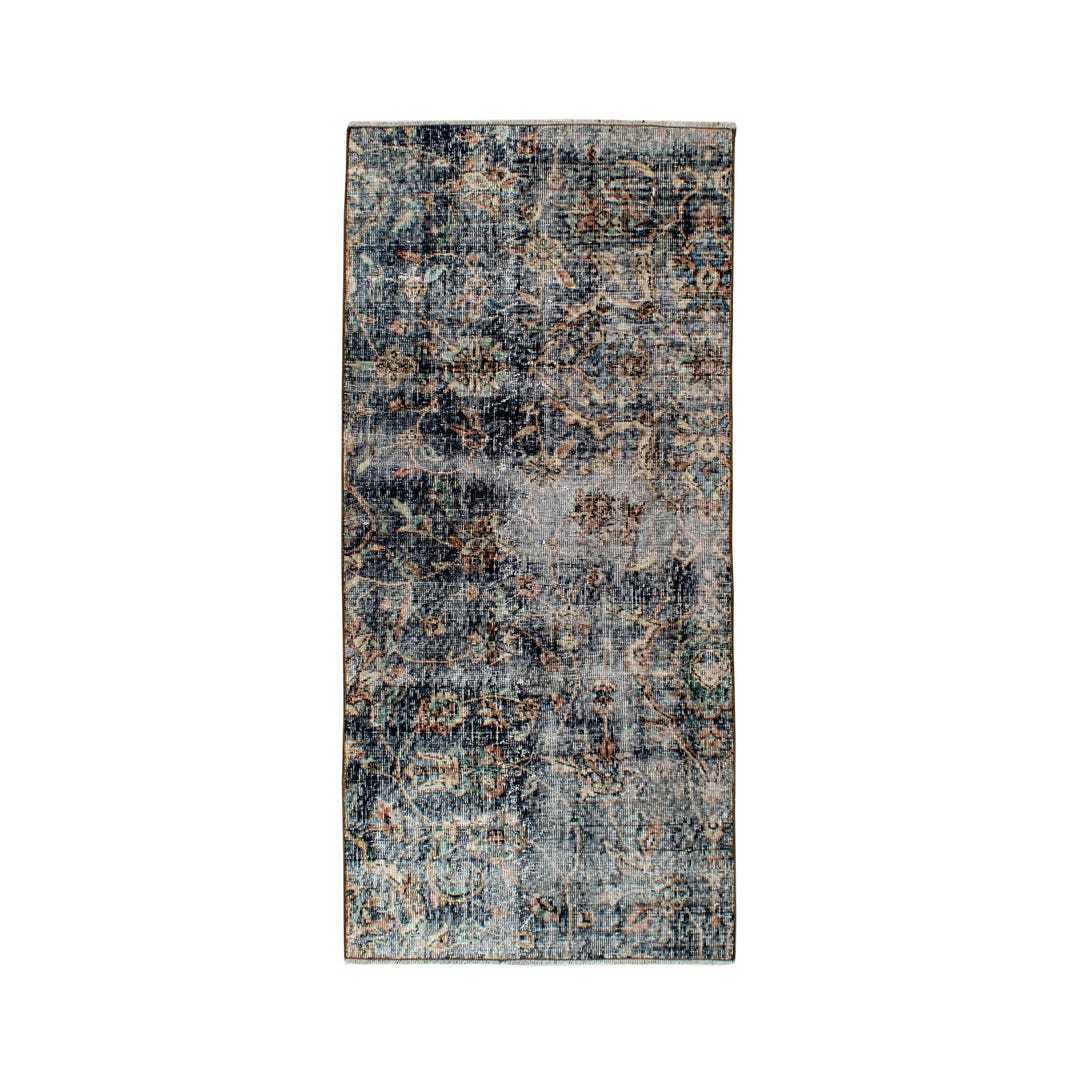 2.6x5.7 Ft Rug, Turkish Vintage Rug, Blue Patchwork Wool Rug - Etsy