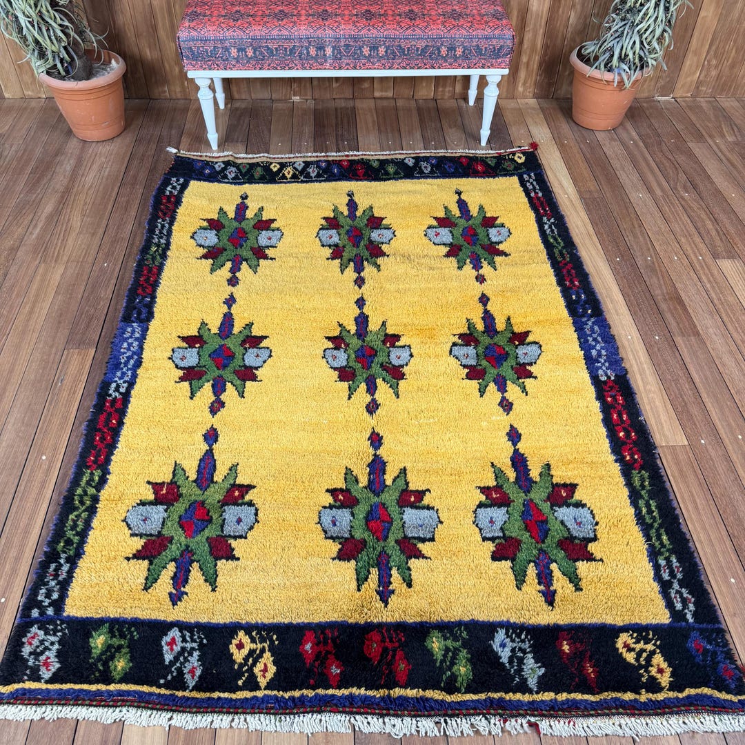 Vintage Rug, 5x7 Area Rug, Turkish Rug, Rare Oushak Rugs, Rugs for ...
