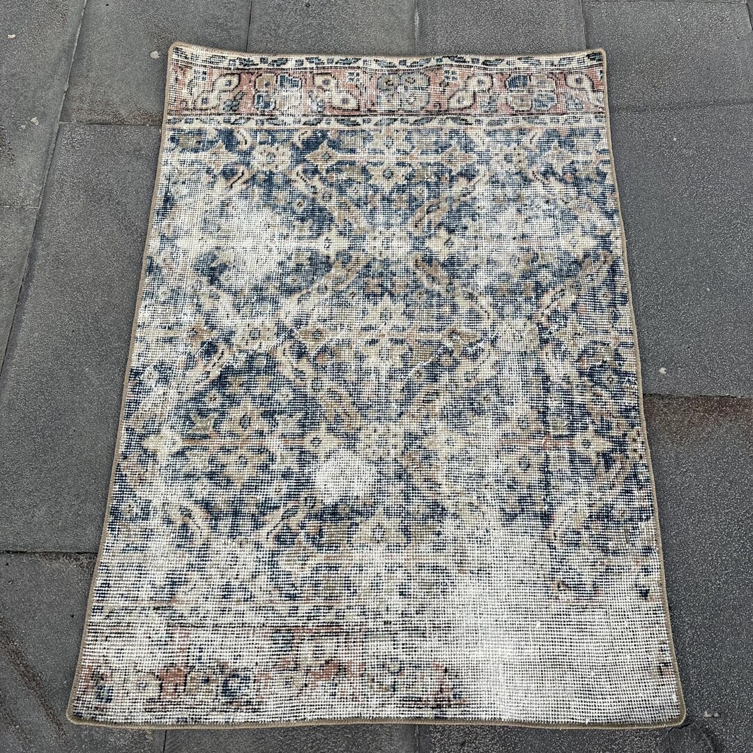 Vintage Rug, 3x4 Small Rug, Turkish Rug, Oushak Rug, Rugs for Entry, 2 ...