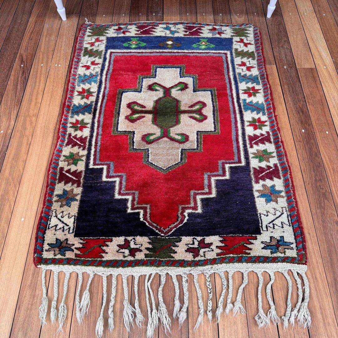 Vintage Rug, 3x4 Small Rugs, Turkish Rug, Antique Dowry Rug, Rugs for ...