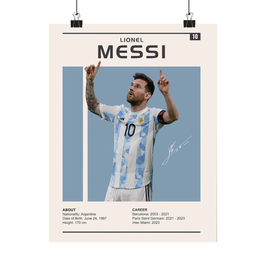 Signed Lionel Messi Physical Poster Football/soccer - Etsy