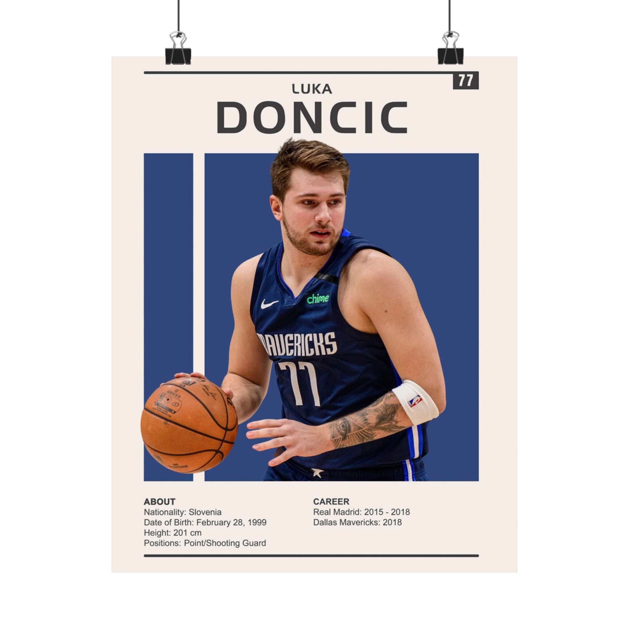Signed Luka Doncic Basketball Poster - Etsy