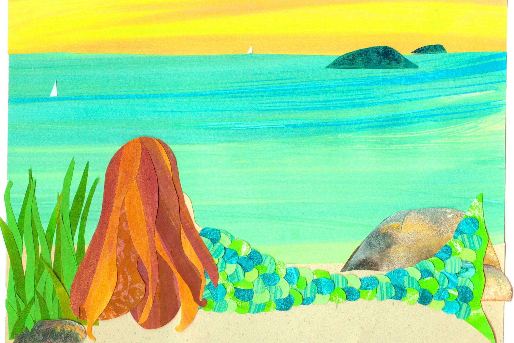 Mermaids - 4 Card Set- Blank Notes With Envelopes - Artist Info on Back ...