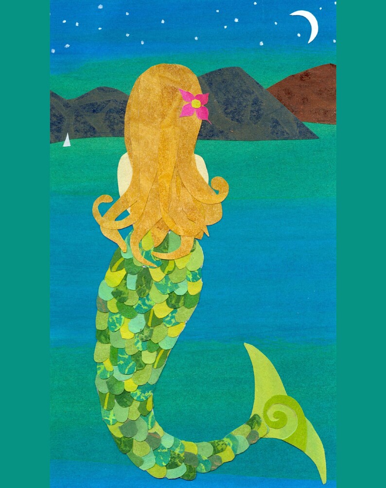 Mermaids - 4 Card Set- Blank Notes With Envelopes - Artist Info on Back ...