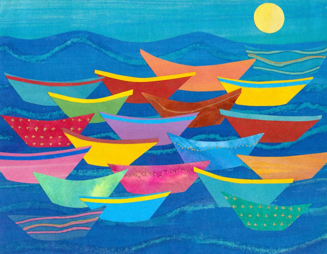 OCEAN 4 Card Set Ocean Designs Pkg. of 4 Designs Lighthouse, Boats ...