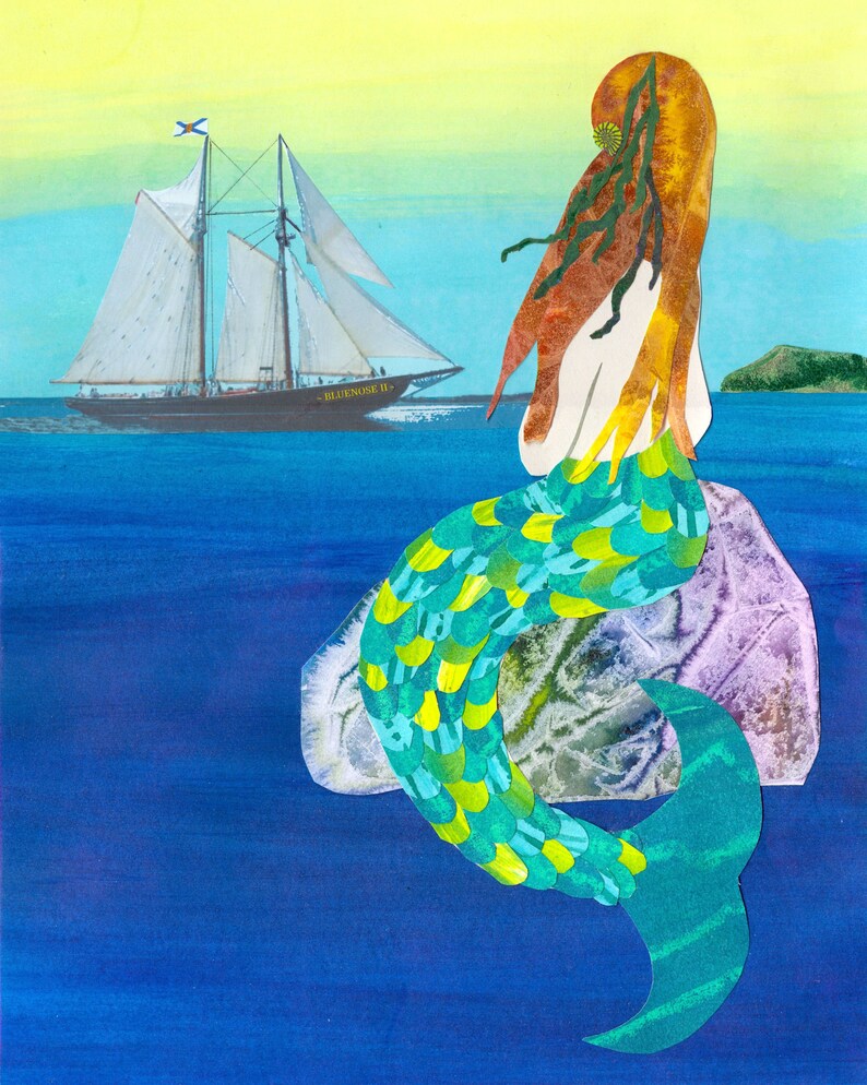 Mermaids - 4 Card Set- Blank Notes With Envelopes - Artist Info on Back ...