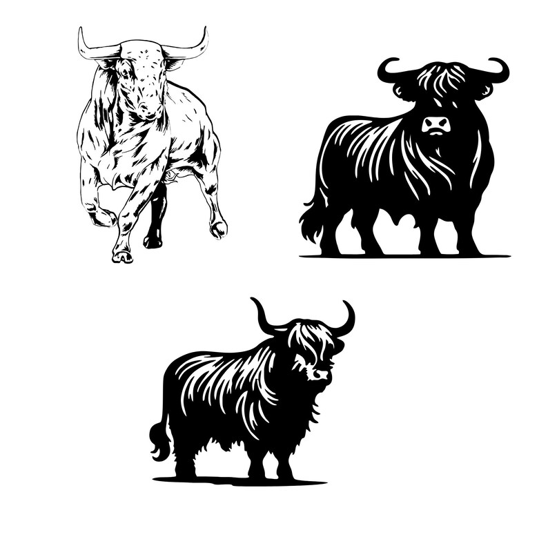 Bull Svg Bundle, Bull Head Clipart, Farm Animal Vector, Texas Decal ...