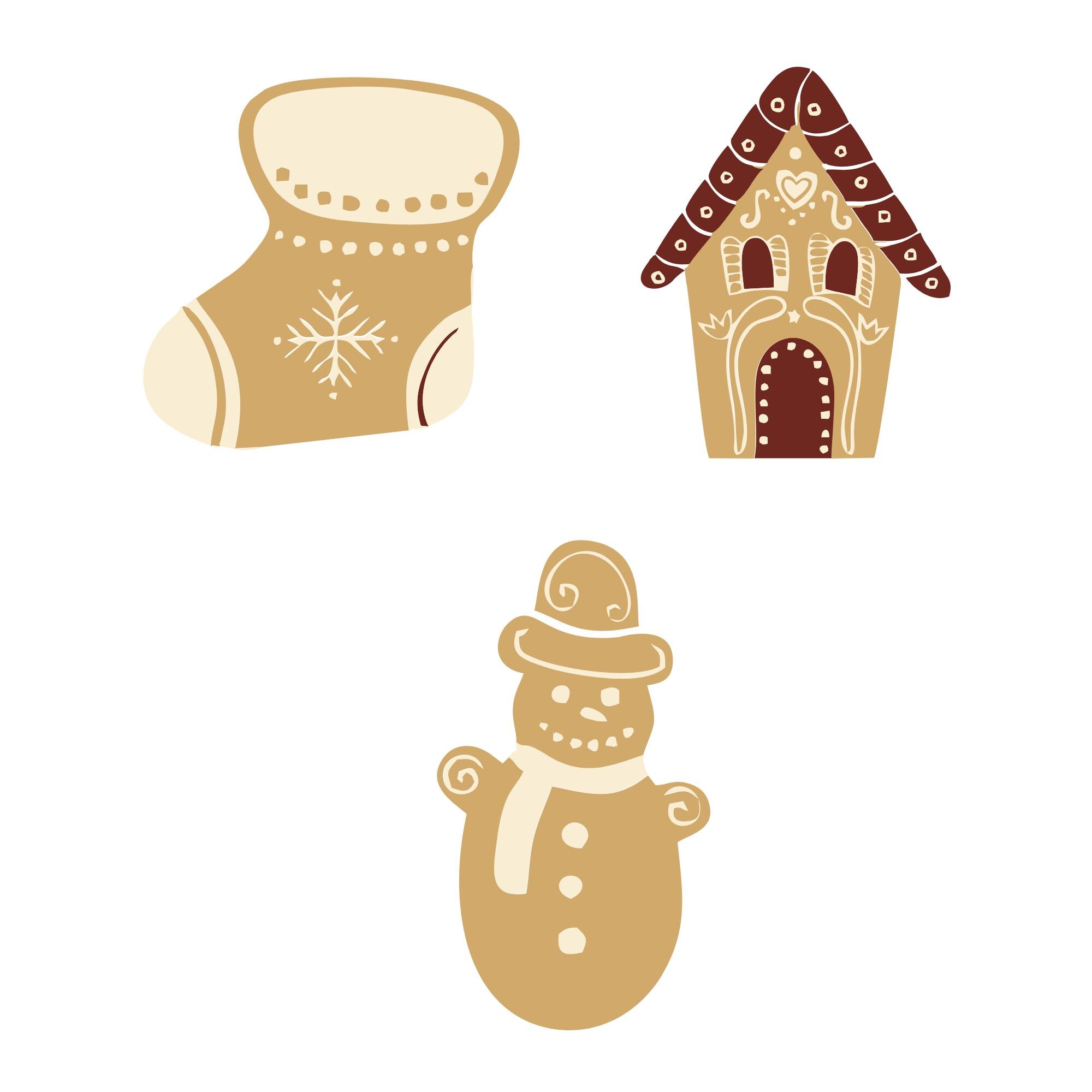 Christmas Cookies Svg Bundle, Cookie Clipart, Gingerbread Cookies ...