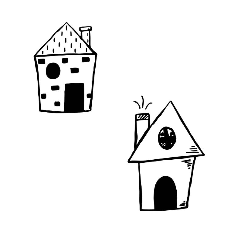 Little House Svg Bundle, Roof House Clipart, House Outline Vector, Tiny ...