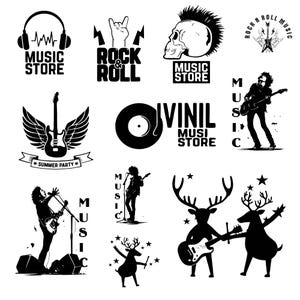 Rock Svg Bundle, Rock Music Clipart, Rock Band Vector, Music Decal ...