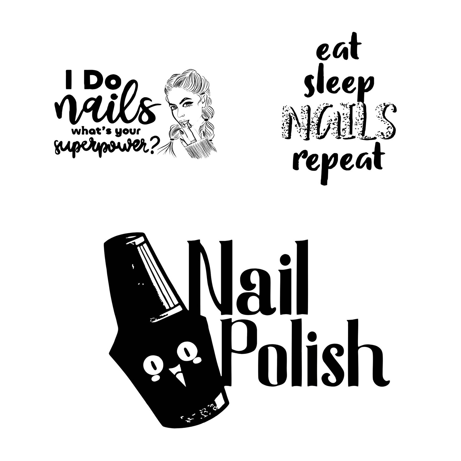 Nail Tech Life Svg Bundle, Makeup Clipart, Salon Life Vector, Nail ...