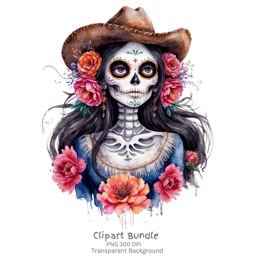 Catrina Clipart, Catrina Png, Dia De Los Png, Sugarskull Sublimation ...
