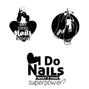 Nail Tech Life Svg Bundle, Makeup Clipart, Salon Life Vector, Nail ...