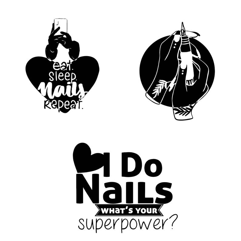 Nail Tech Life Svg Bundle, Makeup Clipart, Salon Life Vector, Nail ...