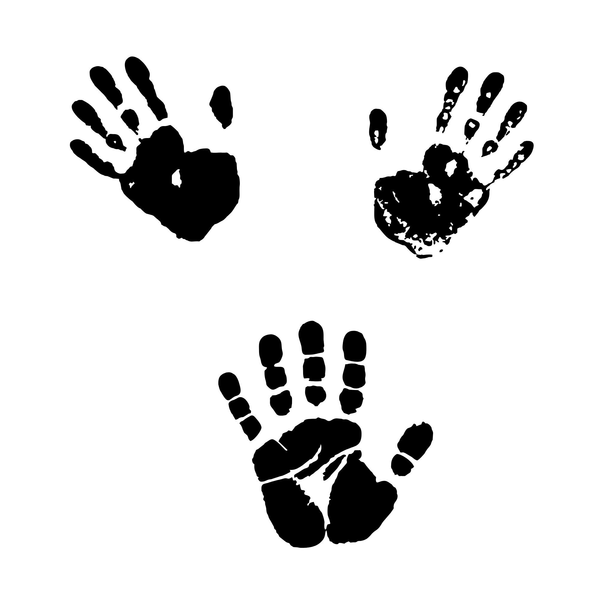 Hand Print Svg Bundle, Kids School Art Clipart, Hand Print Vector, Hand ...