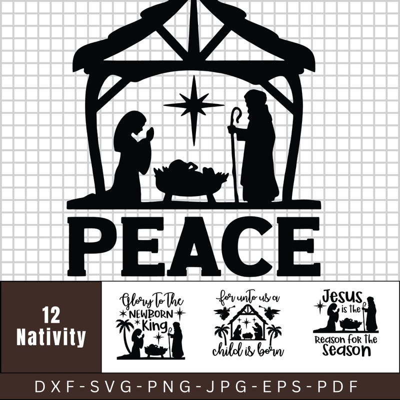Nativity Silhouette - Etsy