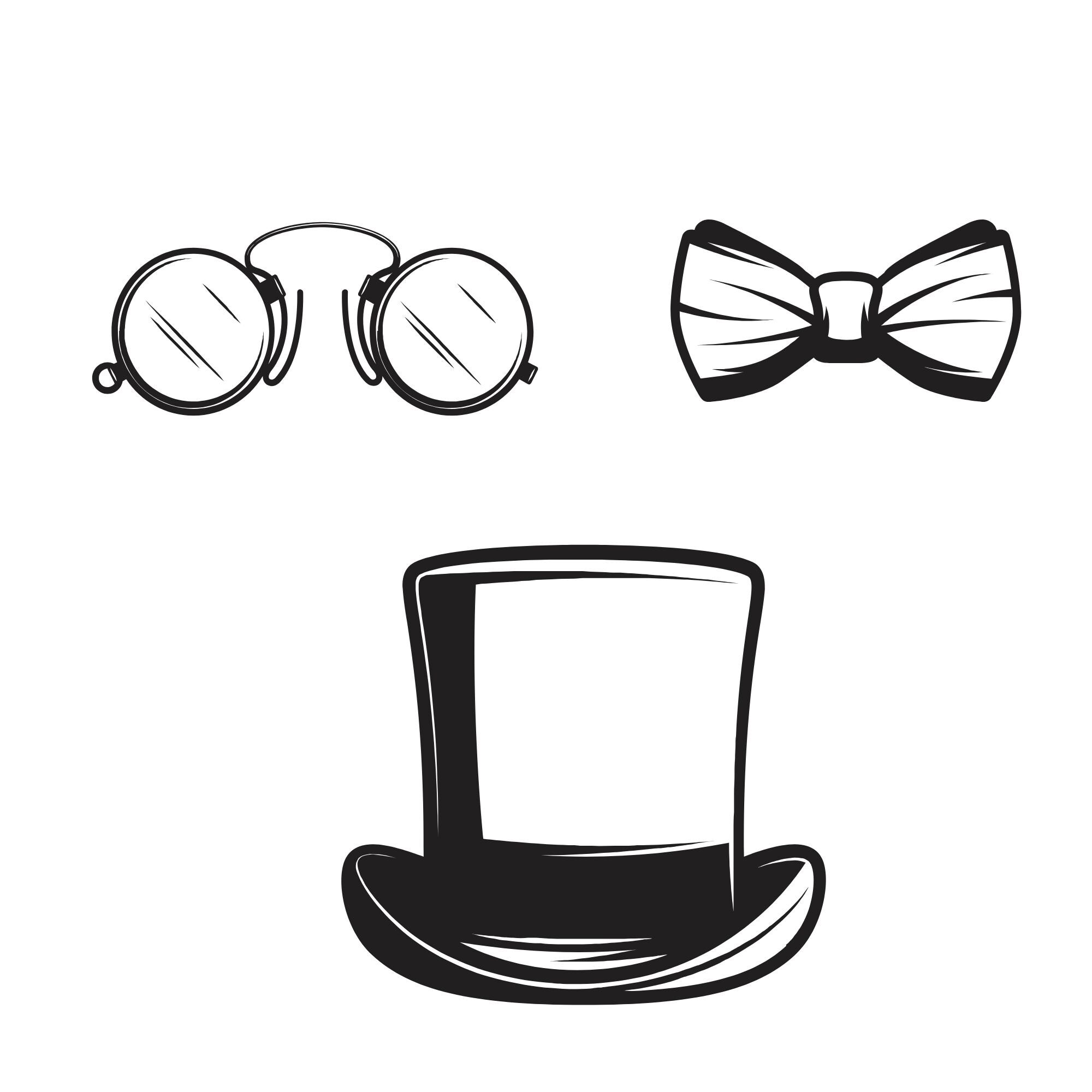 Gentleman Svg Bundle, Mens Accessories Clipart, Old Fashion Vector ...