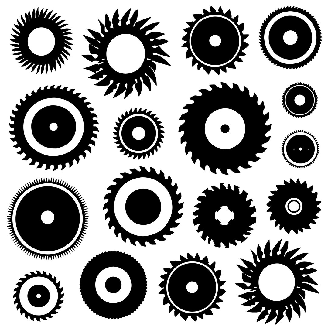 Saw Blade Svg Bundle, Saw Blade Clipart, Blade Vector, Saw Blade Decal ...