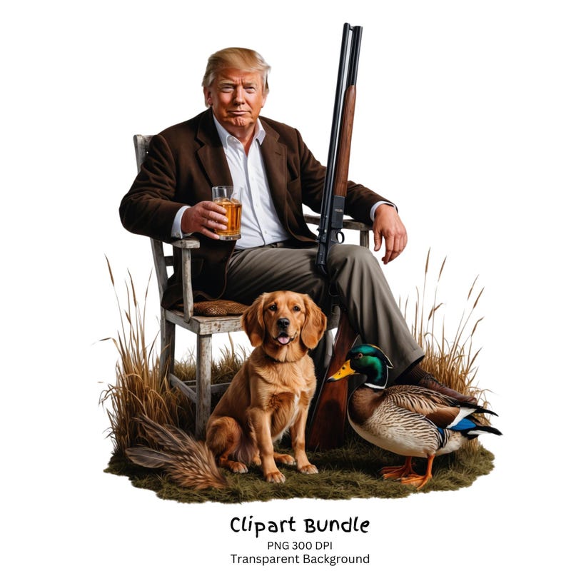 Trump Hunting Png - Etsy