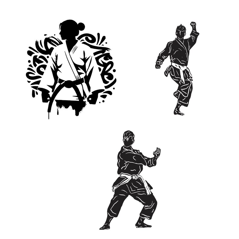 Karate Svg Bundle, Kung Fu Clipart, Taekwondo Vector, Karate Decal ...