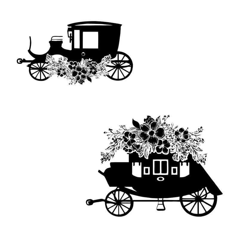 Carriage Svg Bundle, Horse Carriage Clipart, Cinderella Carriage Vector ...