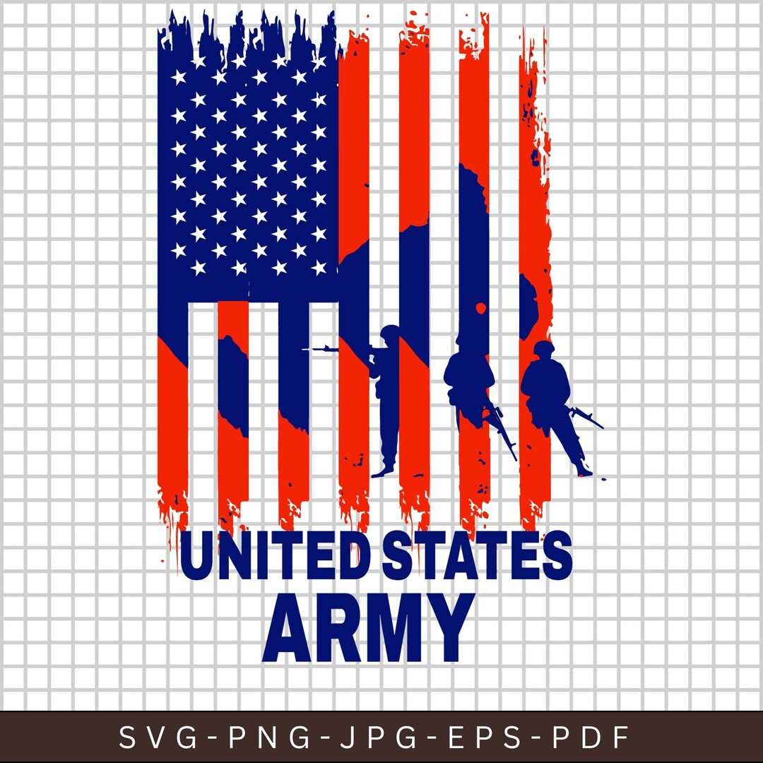 United States Army Flag SVG | Military Veterans Design | Patriotic USA ...