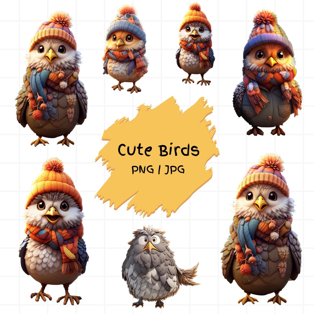 Bird Clipart, Cute Birds Png, Bird Bundle Png, Sublimation, Bird ...