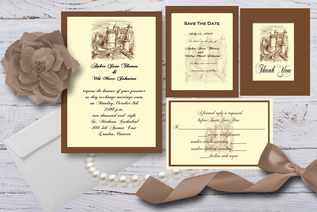 Fairy Tale Wedding Invitation Package Editable Download - Etsy