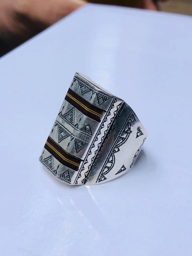 Tuareg, Sterling Silver, Men's Rings, Handmade, Moroccan Jewelry ...