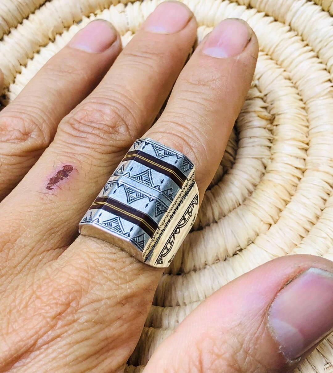 Tuareg, Sterling Silver, Men's Rings, Handmade, Moroccan Jewelry ...