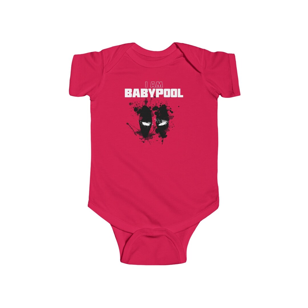 Deadpool Babypool Infant Jersey Bodysuit, Red Baby Onesie, Marvel ...