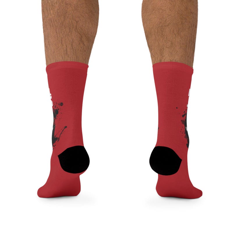 Deadpool Marvel Jesus Socks, Funny Superhero Socks, Red Novelty Socks ...