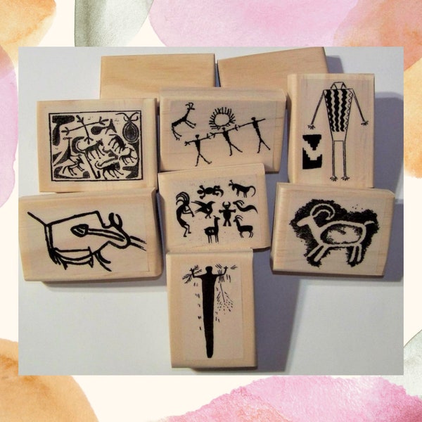 Rubber Stamps Rock Art - Etsy
