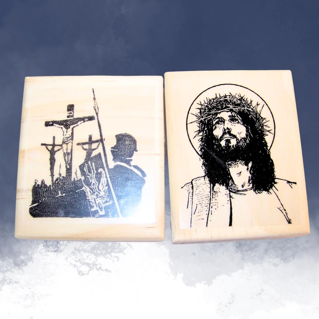 Jesus Rubber Stamps: Gathered at the Cross, Crown of Thorns - Etsy