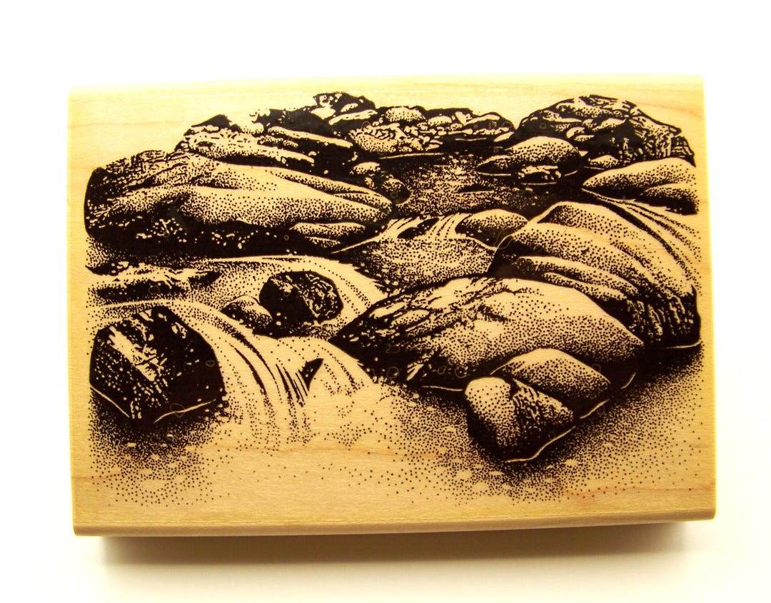 Stampscape Autumn Brook Rubber Stamp - Stampin up Create a Scene Stamp ...