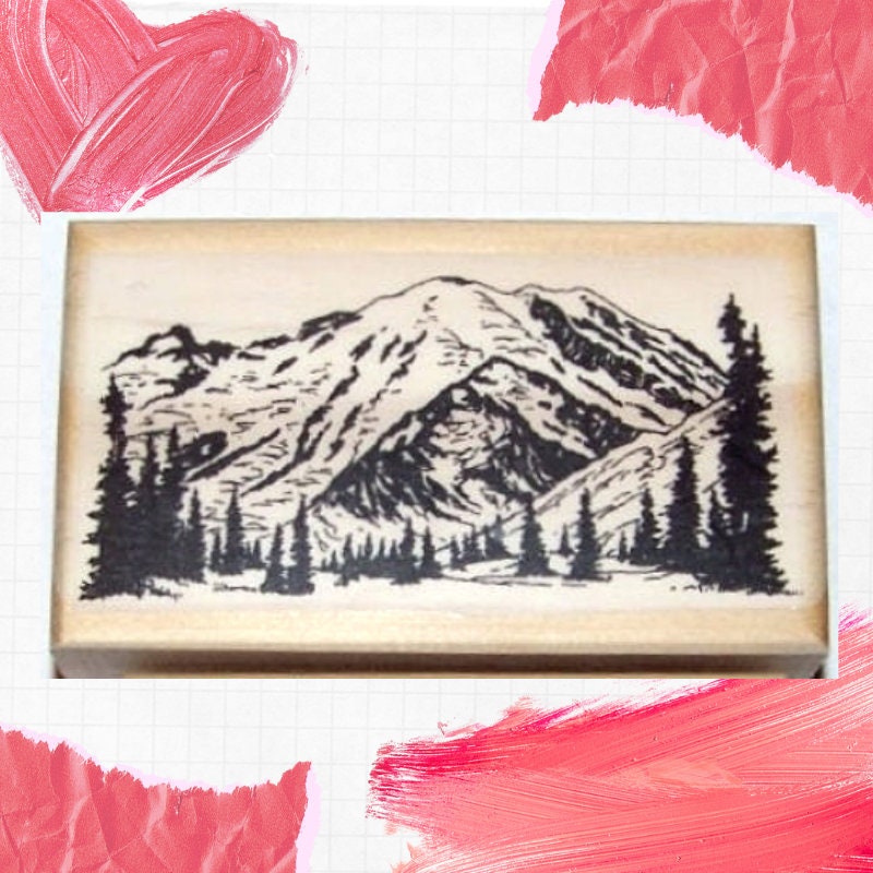 Mountain Stamp - Etsy