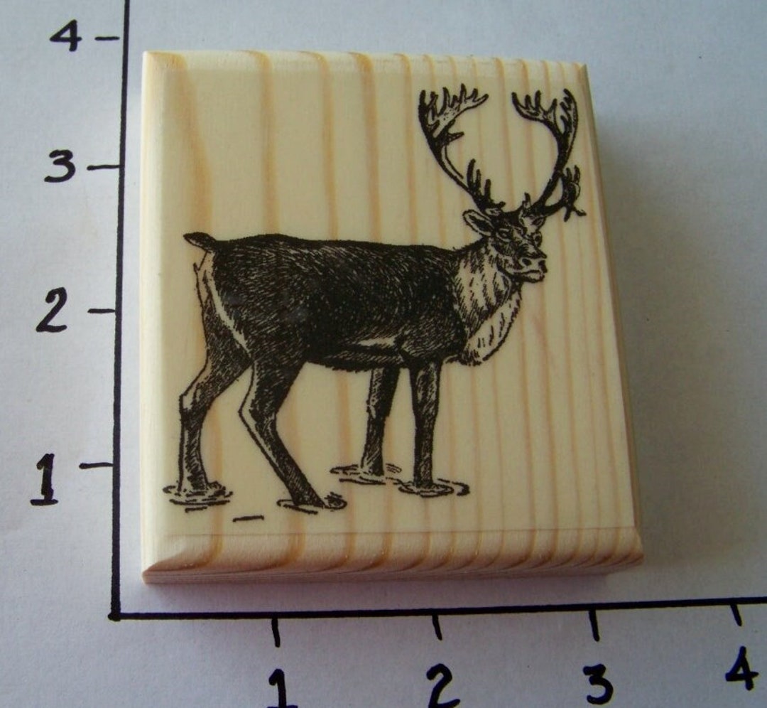 Realistic Deer Rubber Stamp Christmas Rubber Stamp Deer Rubber Stamp ...