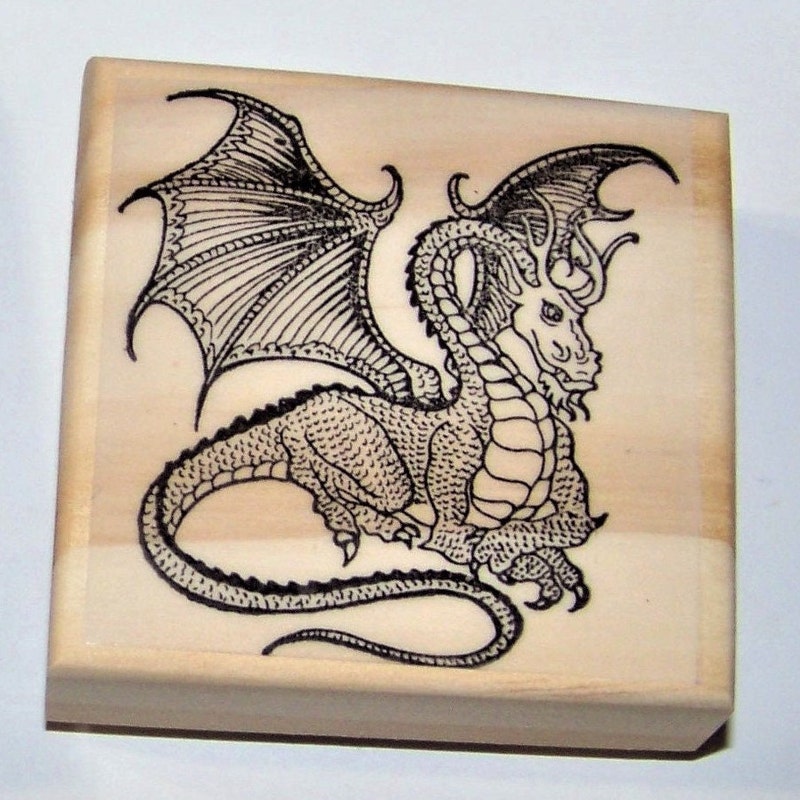 Dragon Stamp - Etsy