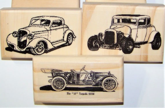 Vintage Cars New Mounted Rubber Stamp Father's Day Stamps - Etsy