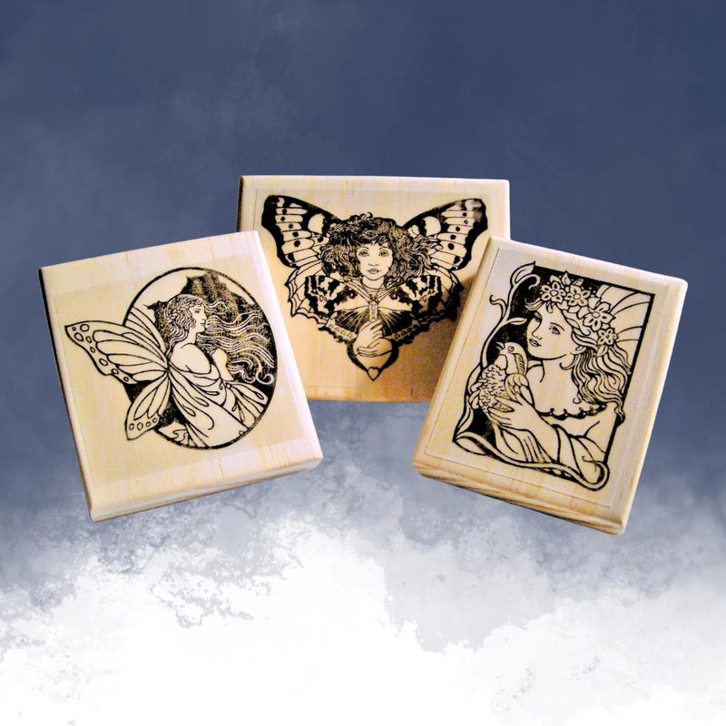 Fairy Rubber Stamp - Etsy