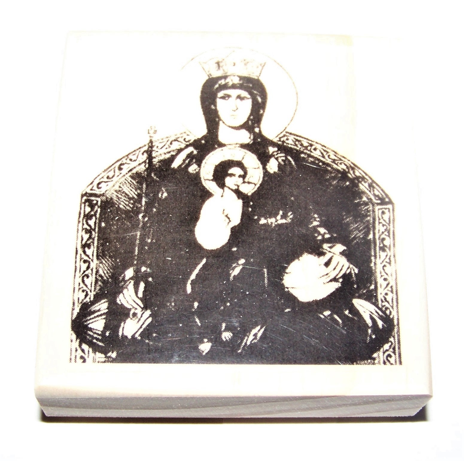 Mother Mary Baby Jesus Rubber Stamp Spiritual Religious New Mounted ...