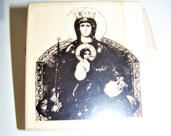 Virgin Mary Stamp - Etsy
