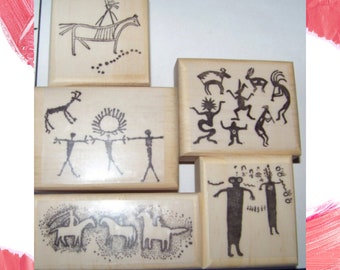 Rubber Stamps Rock Art | Etsy