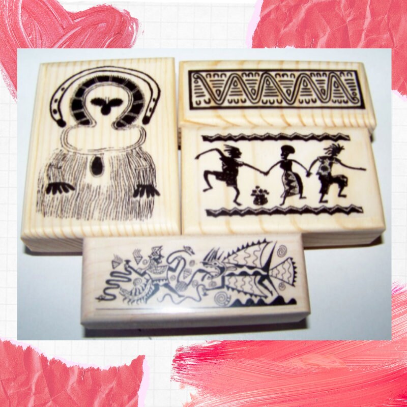 Rubber Stamps Rock Art - Etsy