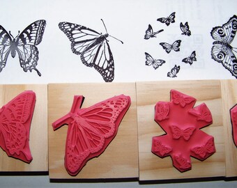 Butterfly Lady RUBBER STAMP Fantasy Stamp Fairy Stamp - Etsy