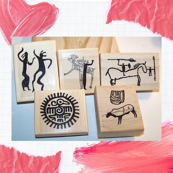 Rubber Stamps Rock Art - Etsy
