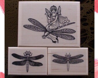 Butterfly Lady RUBBER STAMP Fantasy Stamp Fairy Stamp - Etsy