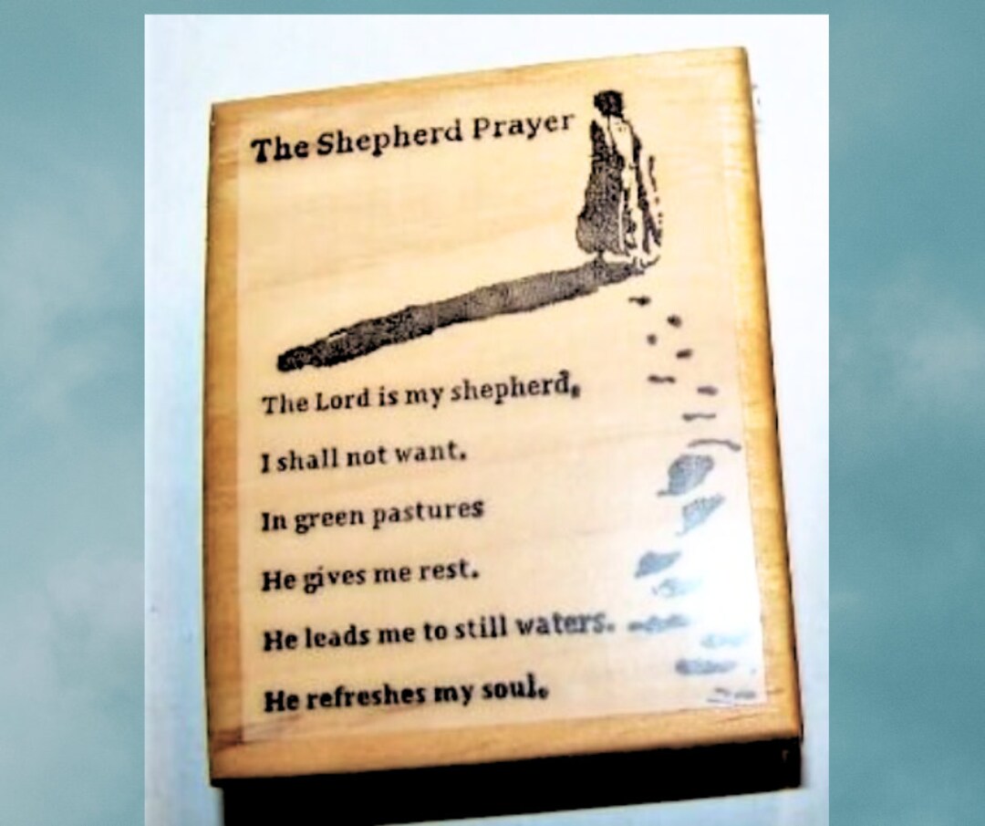 Shephar's Prayer Rubber Stamp Christian Scripture Rubber Stamps Prayer ...