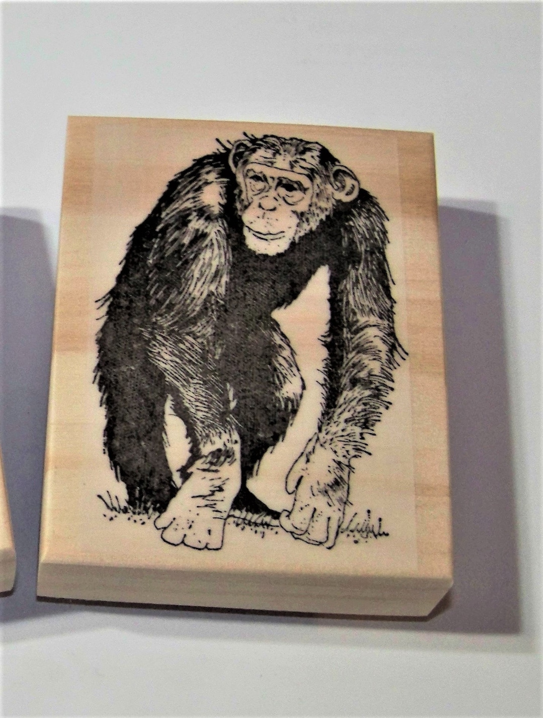 Chimpanzee New Mounted Rubber Stamp Monkey Stamp - Etsy