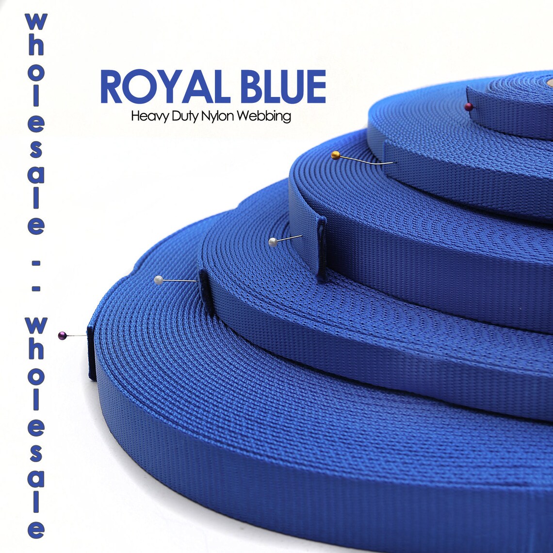 Royal Blue Nylon Webbing Wholesale Heavy Duty Royal Blue Nylon - Etsy